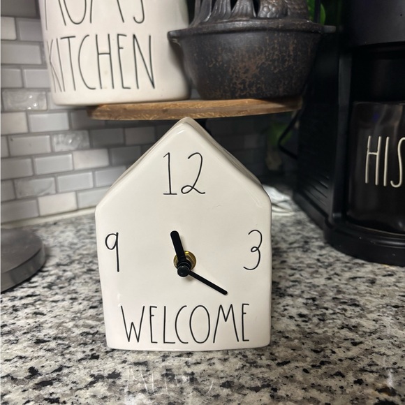 Rae Dunn | Wall Decor | Rae Dunn Cream House Clock With Black Accents ...